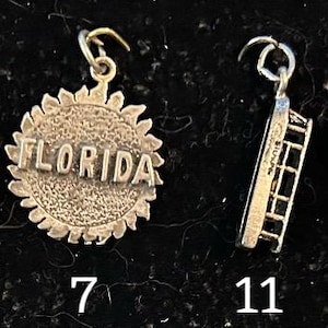 Vintage Florida Sterling Charms 1960s 1970s Very Solid Charms New ...