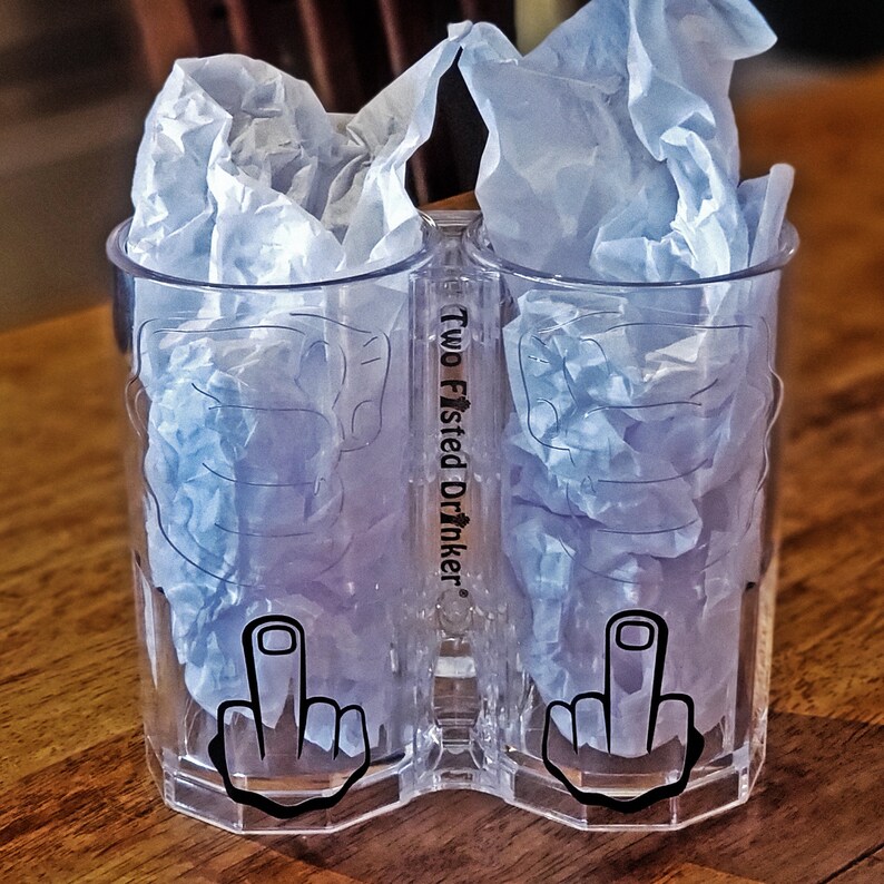 Double Finger Two Fisted Drinker Beer Mug | Etsy