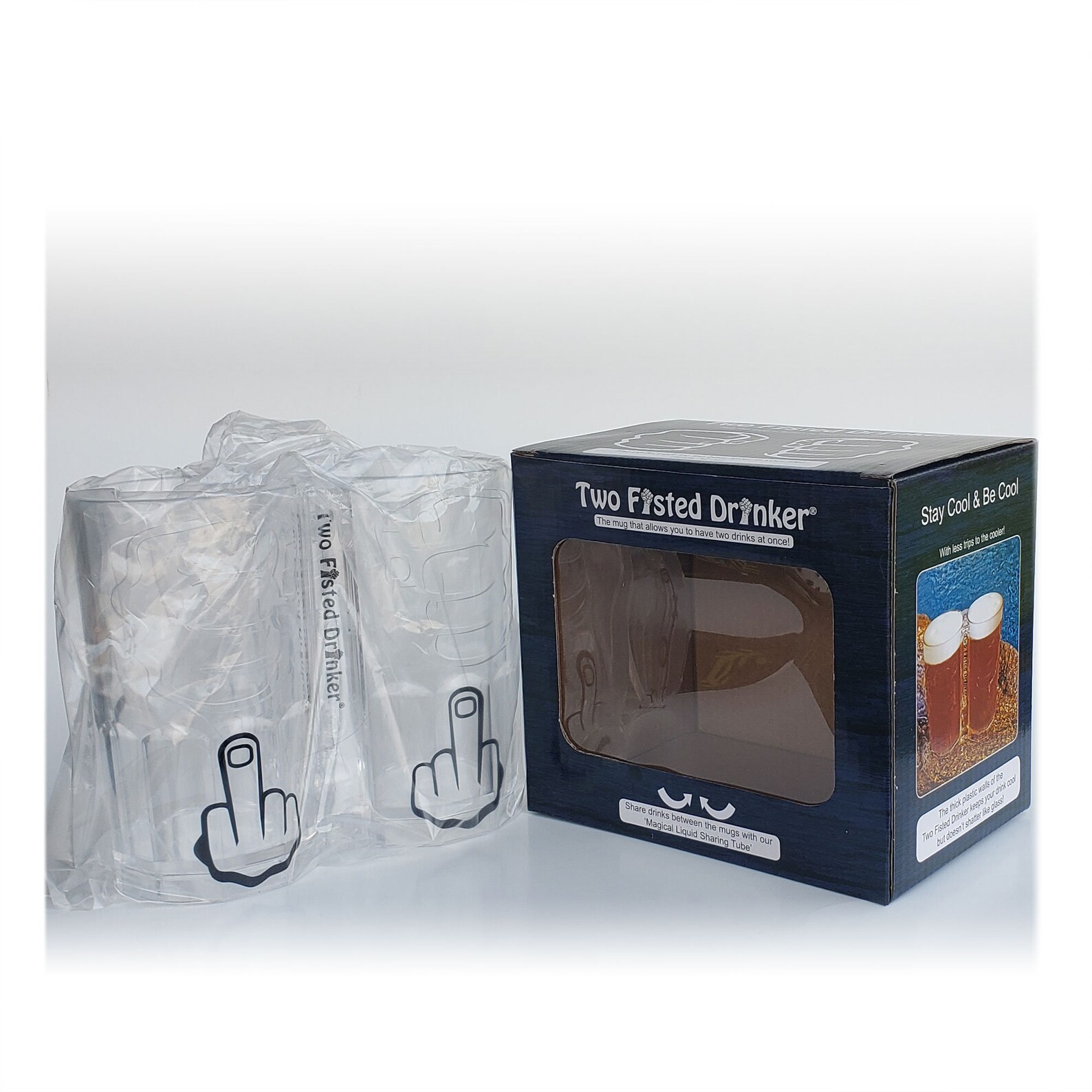 Double Finger Two Fisted Drinker Beer Mug - Etsy