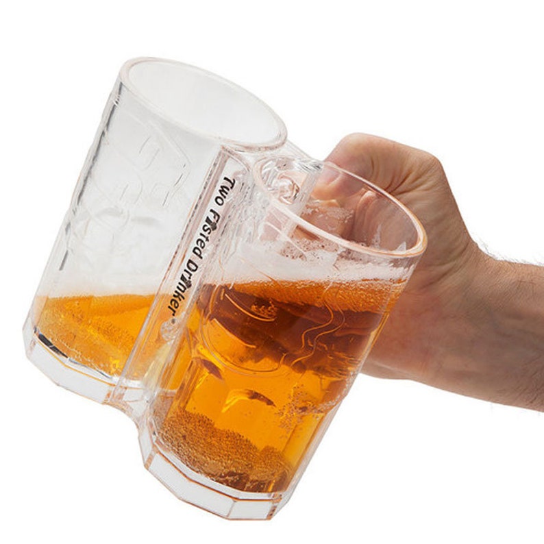 Double Finger Two Fisted Drinker Beer Mug - Etsy