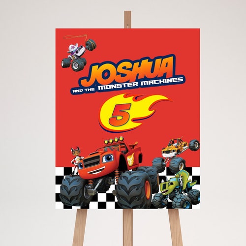 Blaze Birthday Poster Blaze and the Monster Machines Theme | Etsy