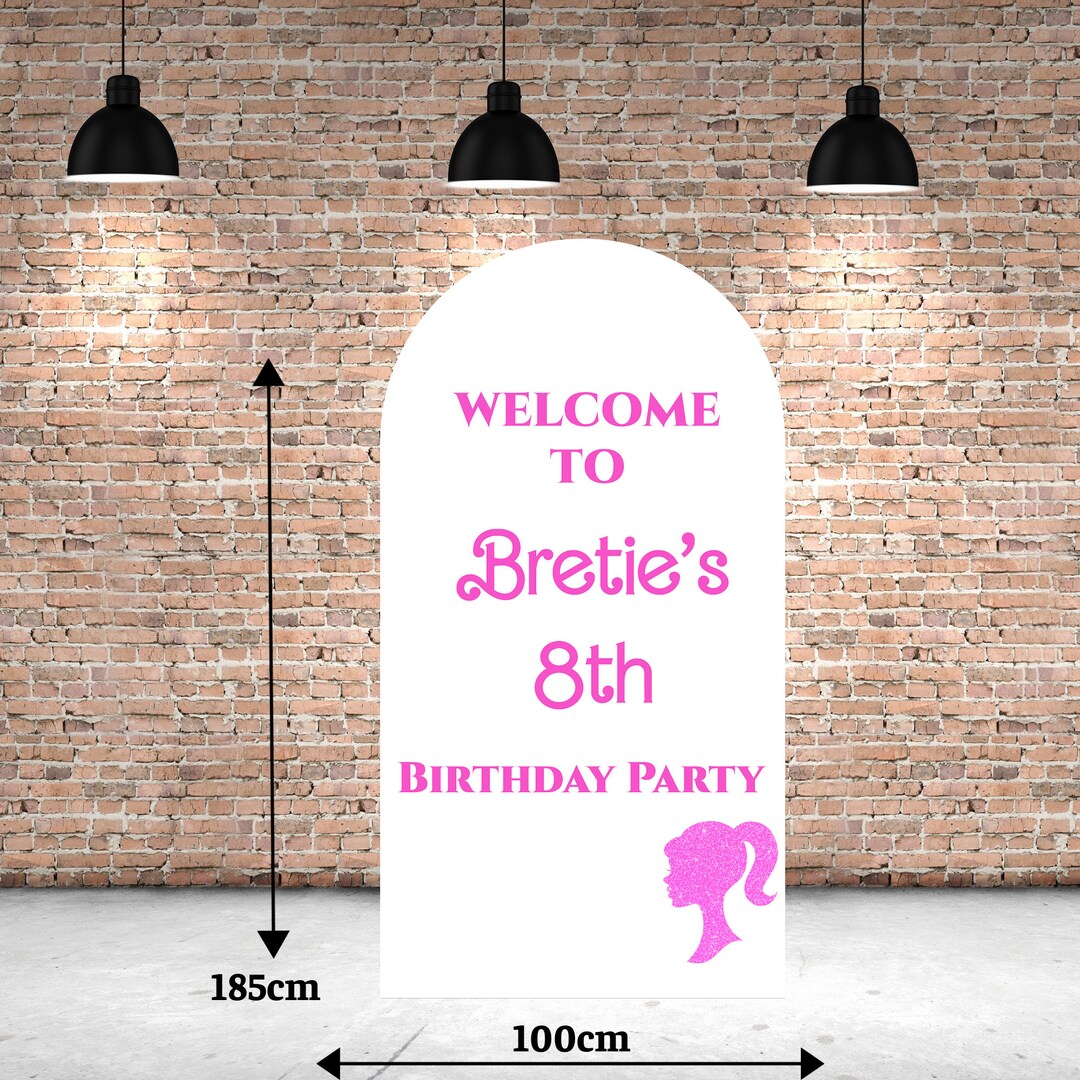 Barbie Themed Backdrop, Barbie Backdrop, Barbie Birthday Party, Arch ...