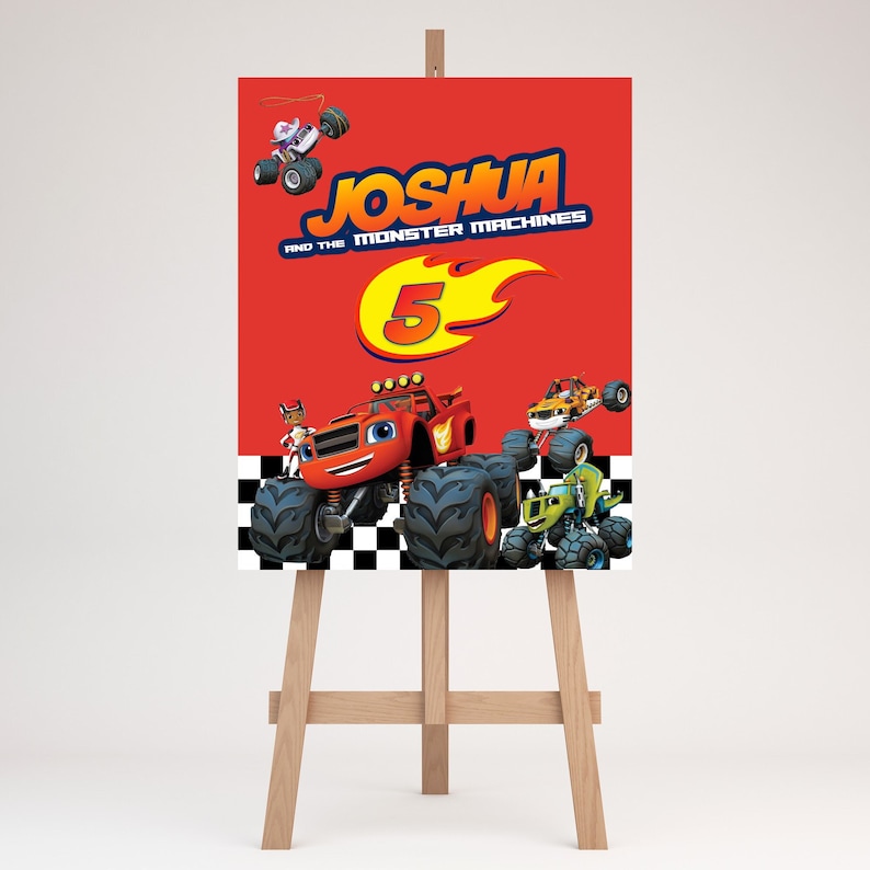 Blaze and the Monster Machines Backdrop, Banner, Poster Sign, Board ...