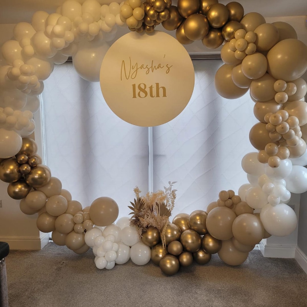 Round Correx Party Board: Custom Welcome Sign, Birthday Decor - Etsy UK