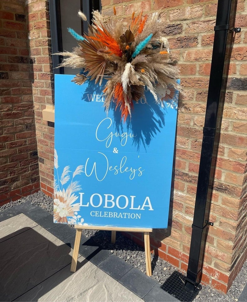 Lobola Welcome Sign: Correx Party Backdrop - Etsy UK