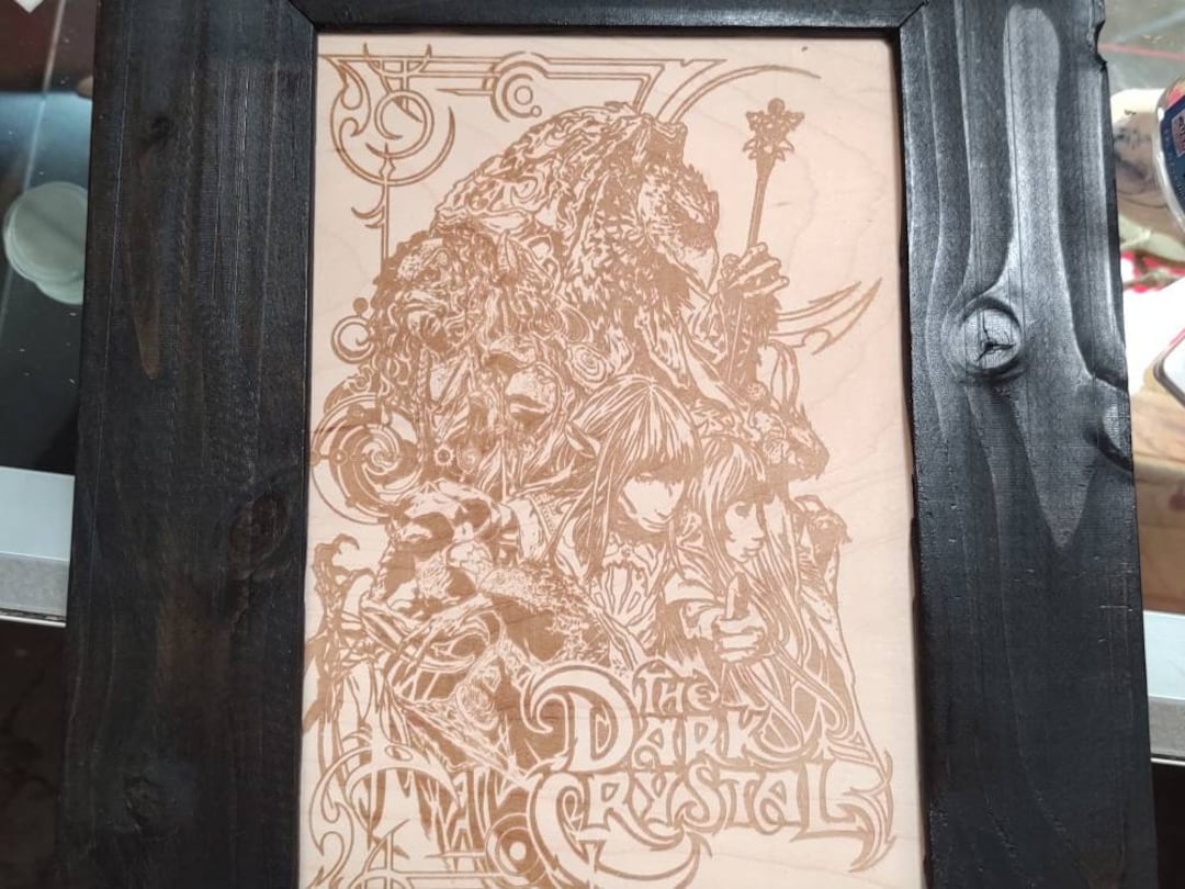 The Dark Crystal Laser Engraving in a Handmade Rustic Frame - Etsy