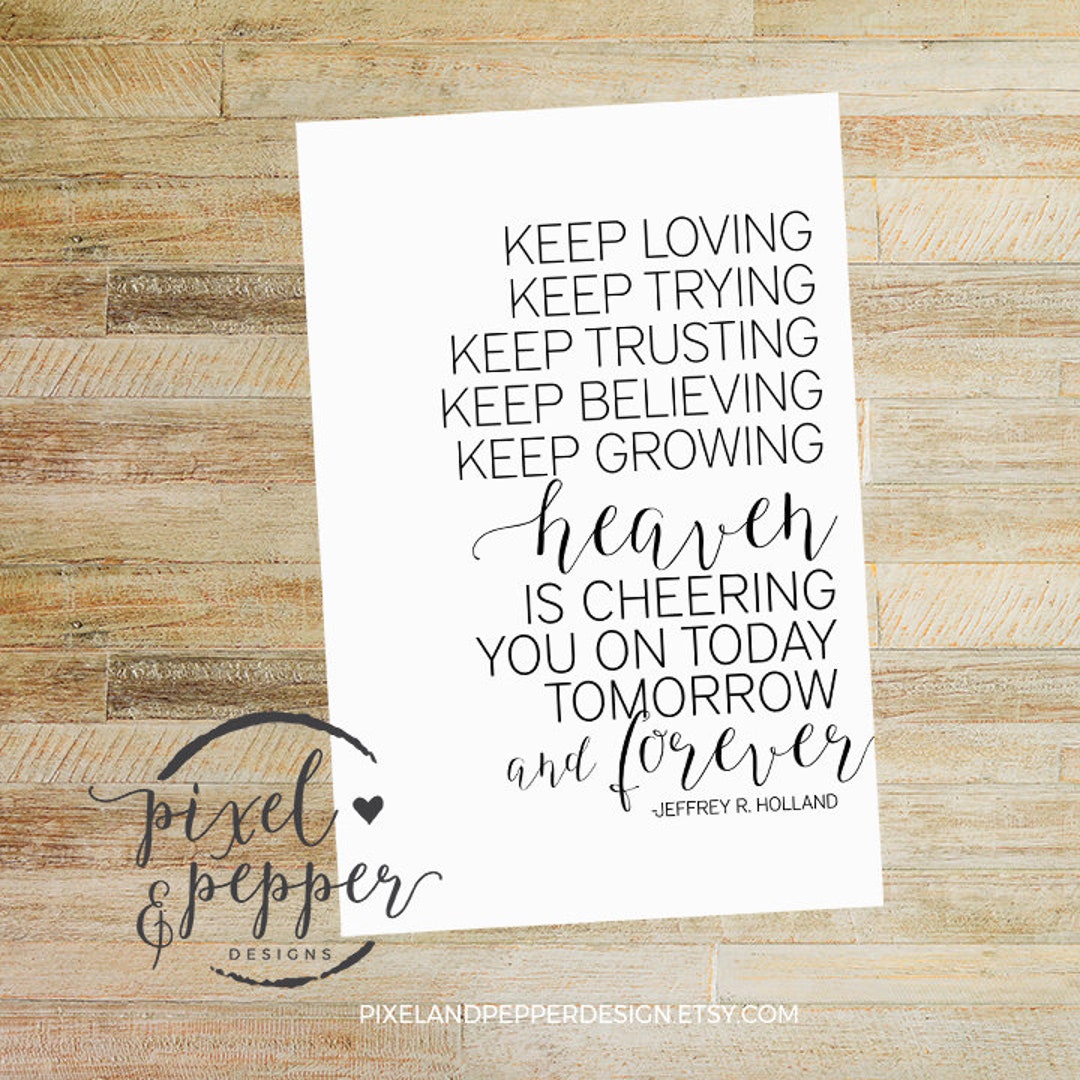 11x14 Heaven is Cheering You on Today Tomorrow LDS Digital Print ...