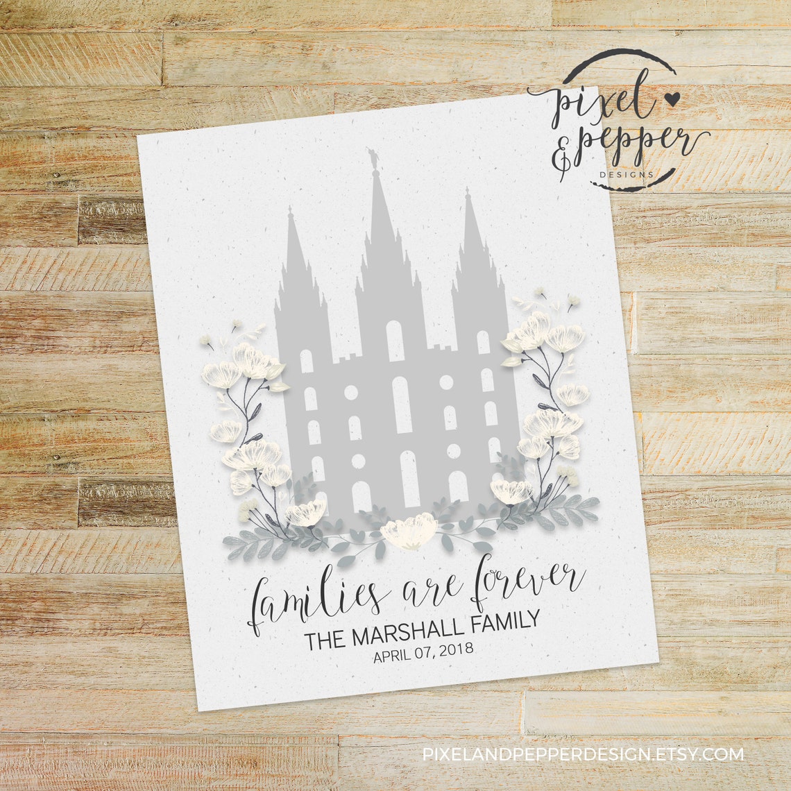 Personalized Temple Print- LDS- Families Are Forever- Wedding Gift ...