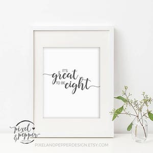 It's Great to Be Eight 8 LDS Baptism Print Digital Instant Download ...