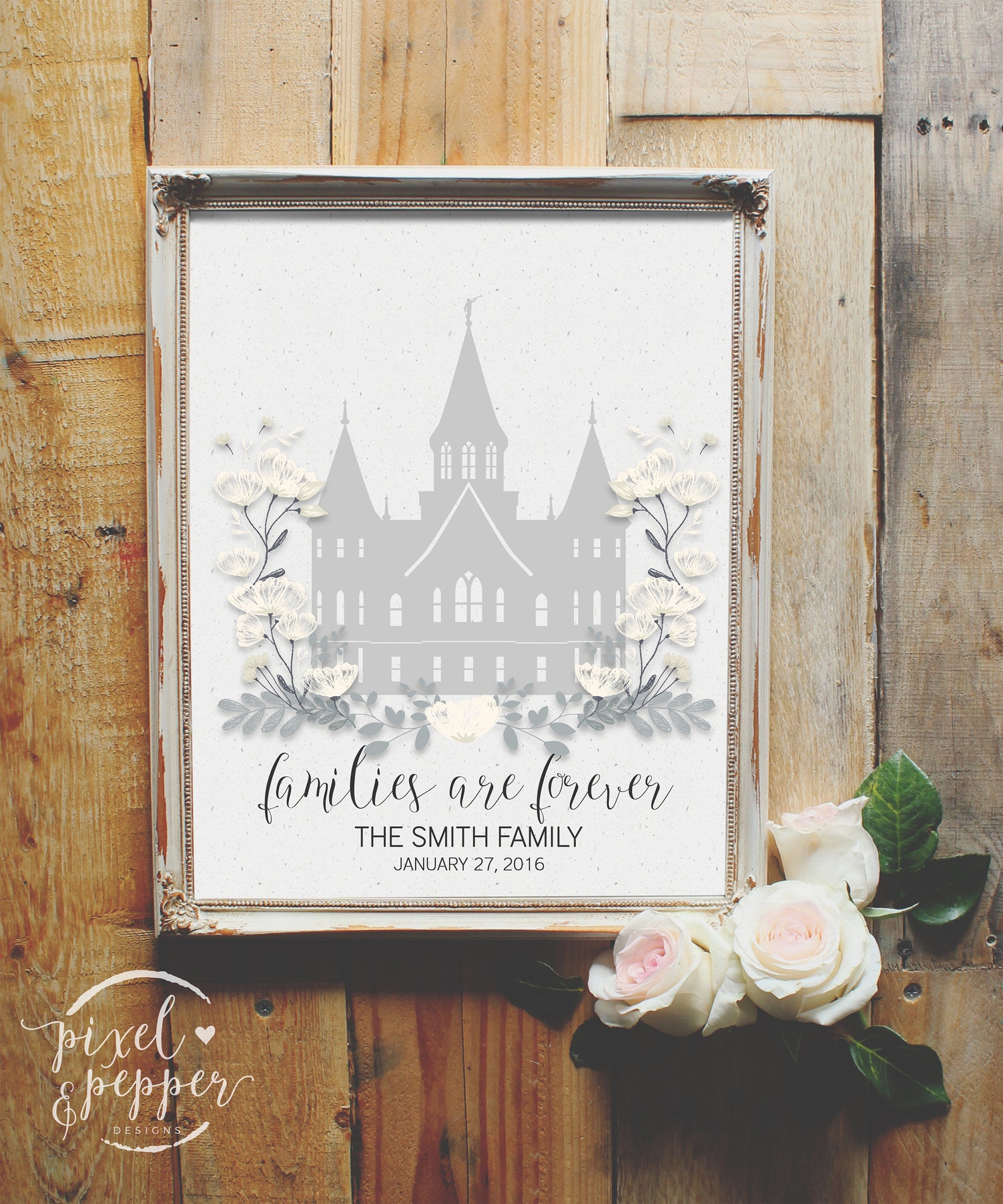 Personalized Temple Print- LDS- Families Are Forever- Wedding Gift ...