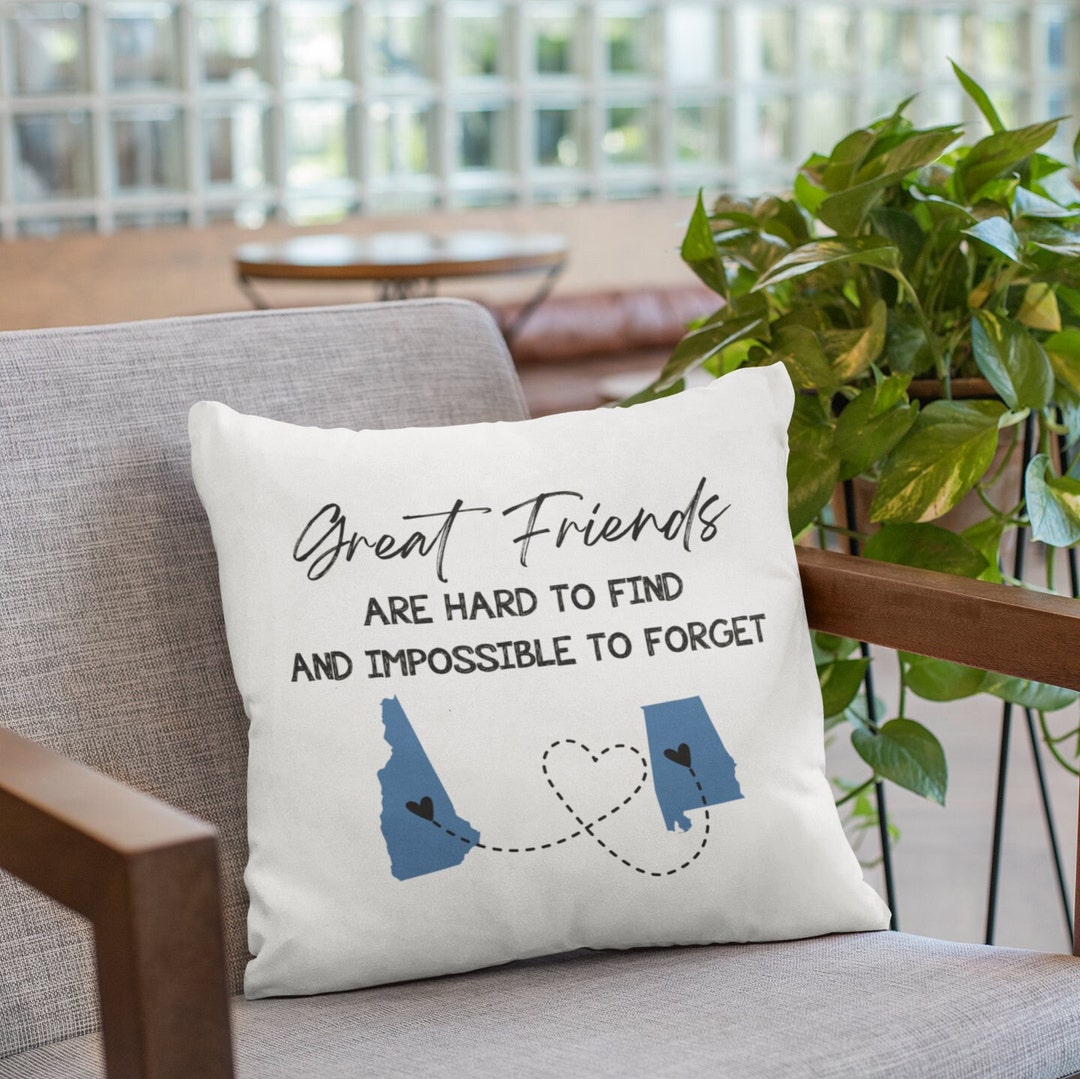 Personalized Long Distance Great Friends Pillow | Gift for Good Friends ...