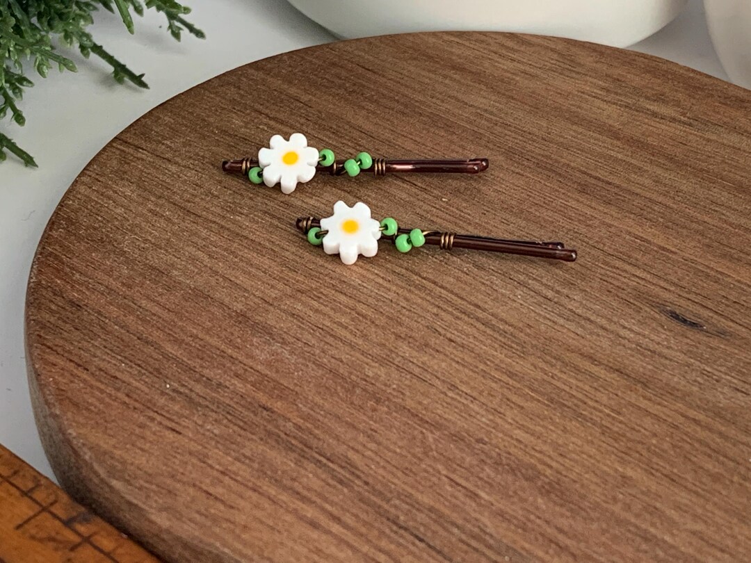 MINI Bobby Pins for Fine Hair, Millefiori Mini Beaded Hair Pins, Mini ...