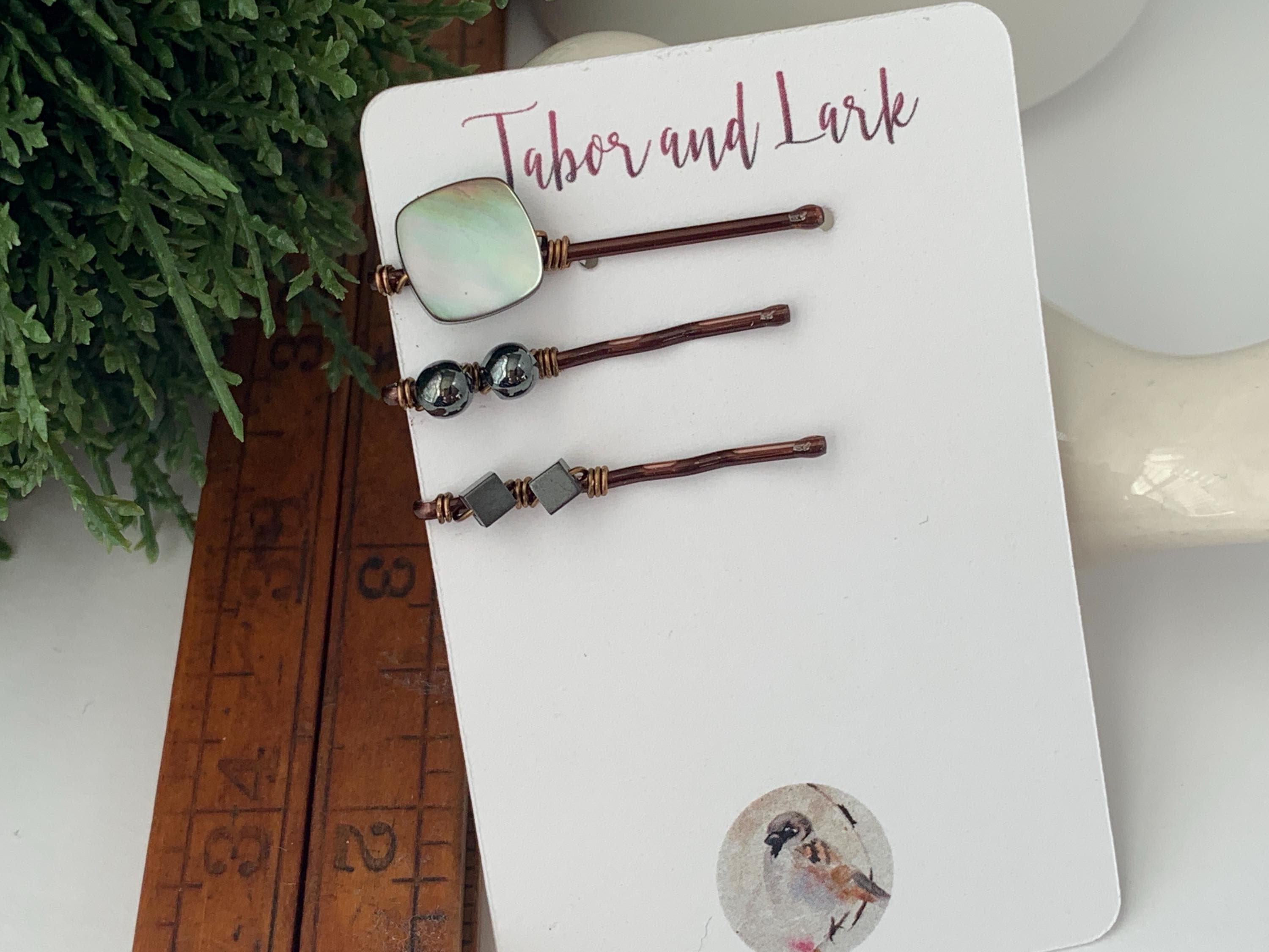 MINI Bobby Pins for Fine Hair, Mother of Pearl Mini Beaded Hair Pins ...