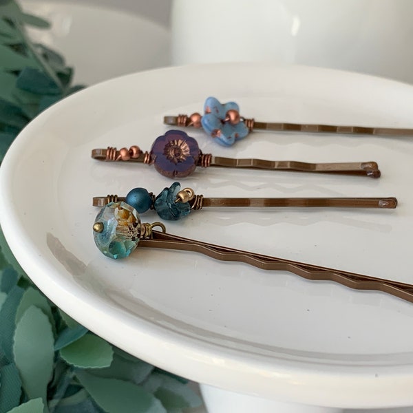 Beaded Hair Pins - Etsy