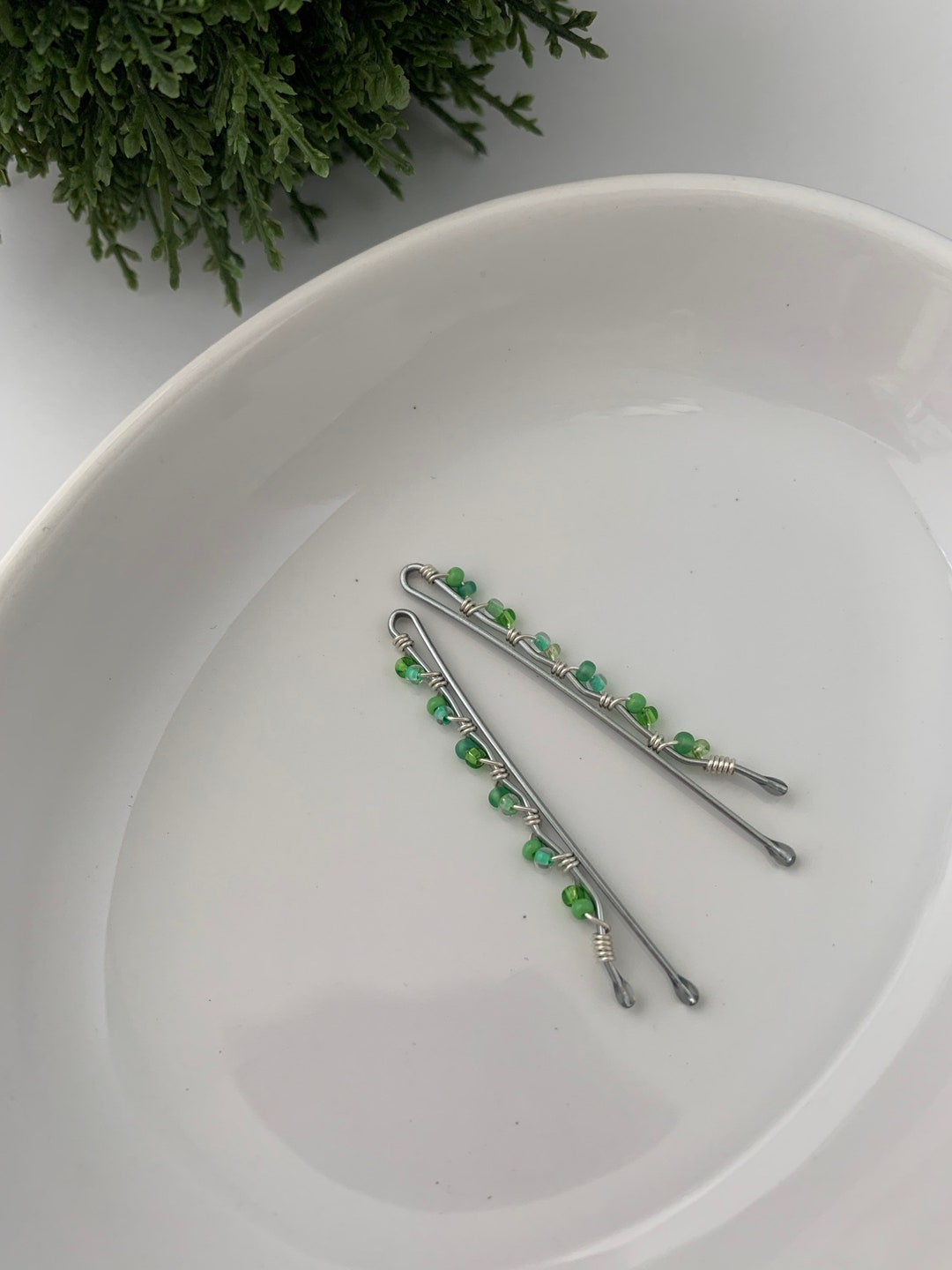 Bobby Pins for Women, Beaded Hair Pins for Gray Hair, Silver Bobby Pins ...