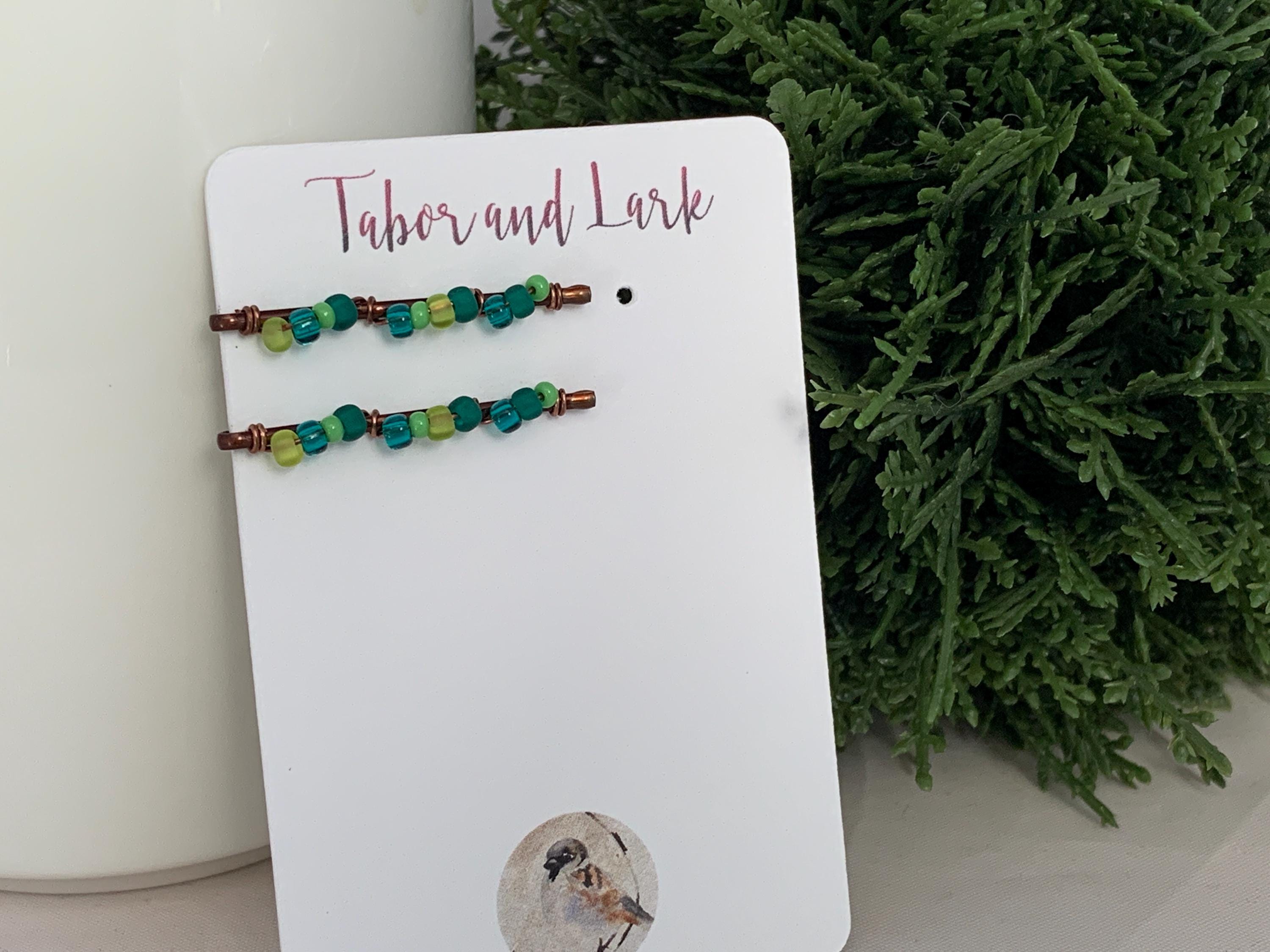 MINI Bobby Pins for Fine Hair, Green Beaded Mini Hair Pins, - Etsy