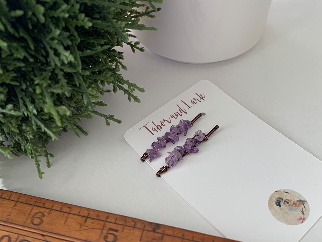 Mini Bobby Pins, Amethyst Mini Hair Pins, Mini Crystal Hair Clips - Etsy