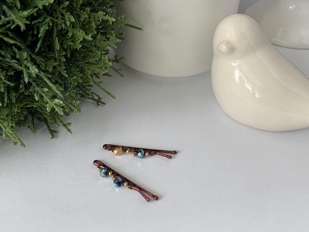 Mini Bobby Pins for Fine Hair, Small Christmas Gift, Mini Green Hair ...
