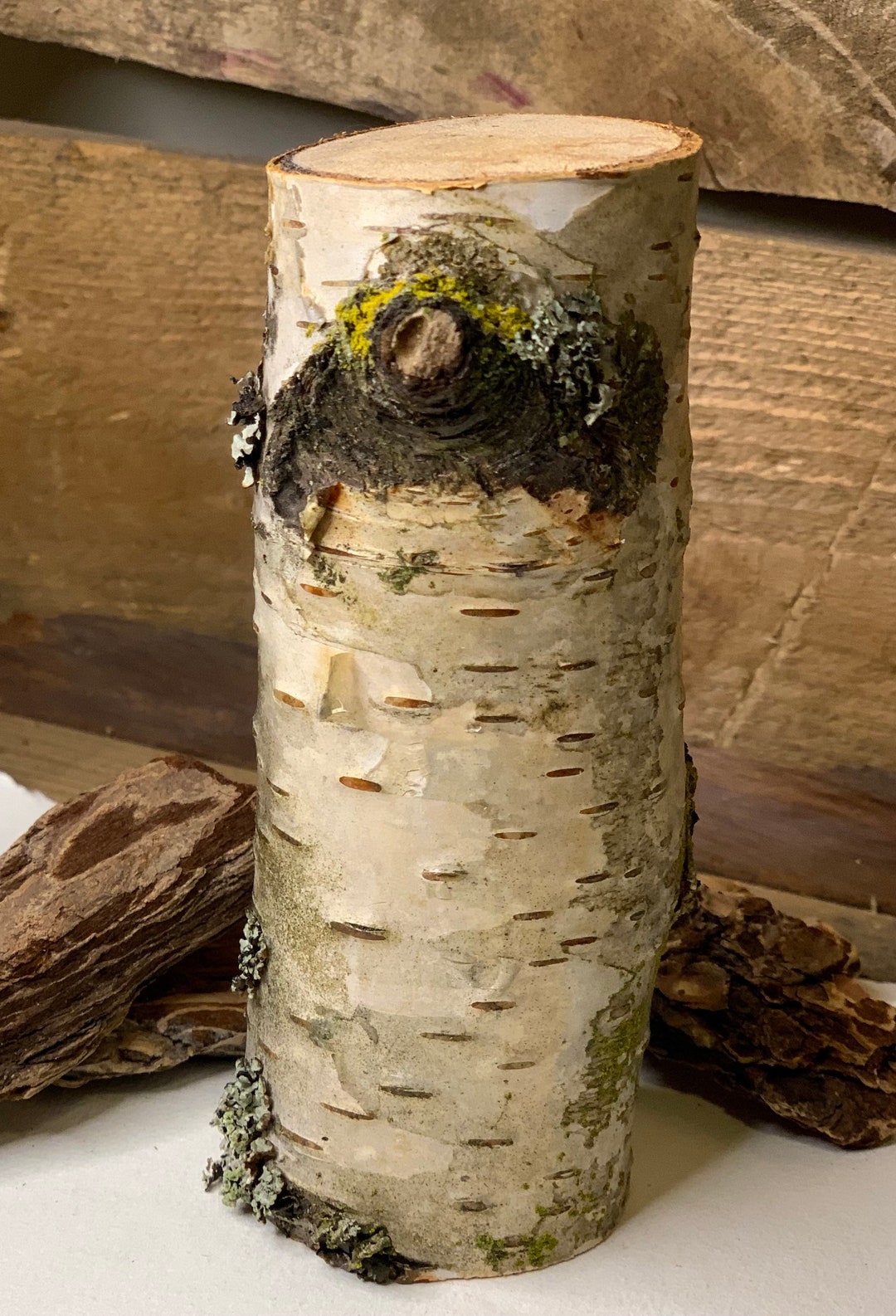Birch, Pillar, Medium, Stand, Wood, Sealed, #1 - Etsy