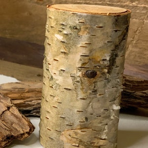 Birch, Pillar, Small, Stand, Wood, Sealed, 2 - Etsy