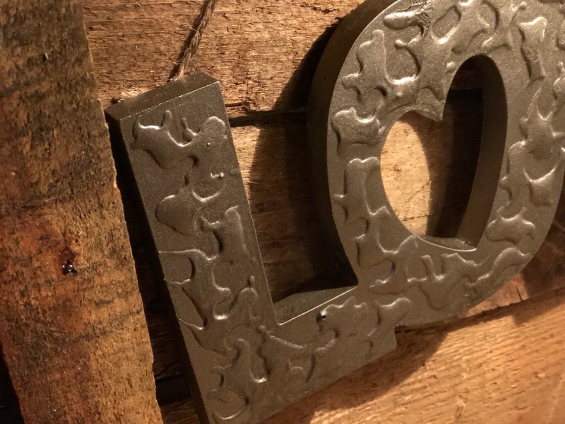 Love, Sign, Wedding, Romantic, Valentine's, Dark Bronze/silvery Coating ...