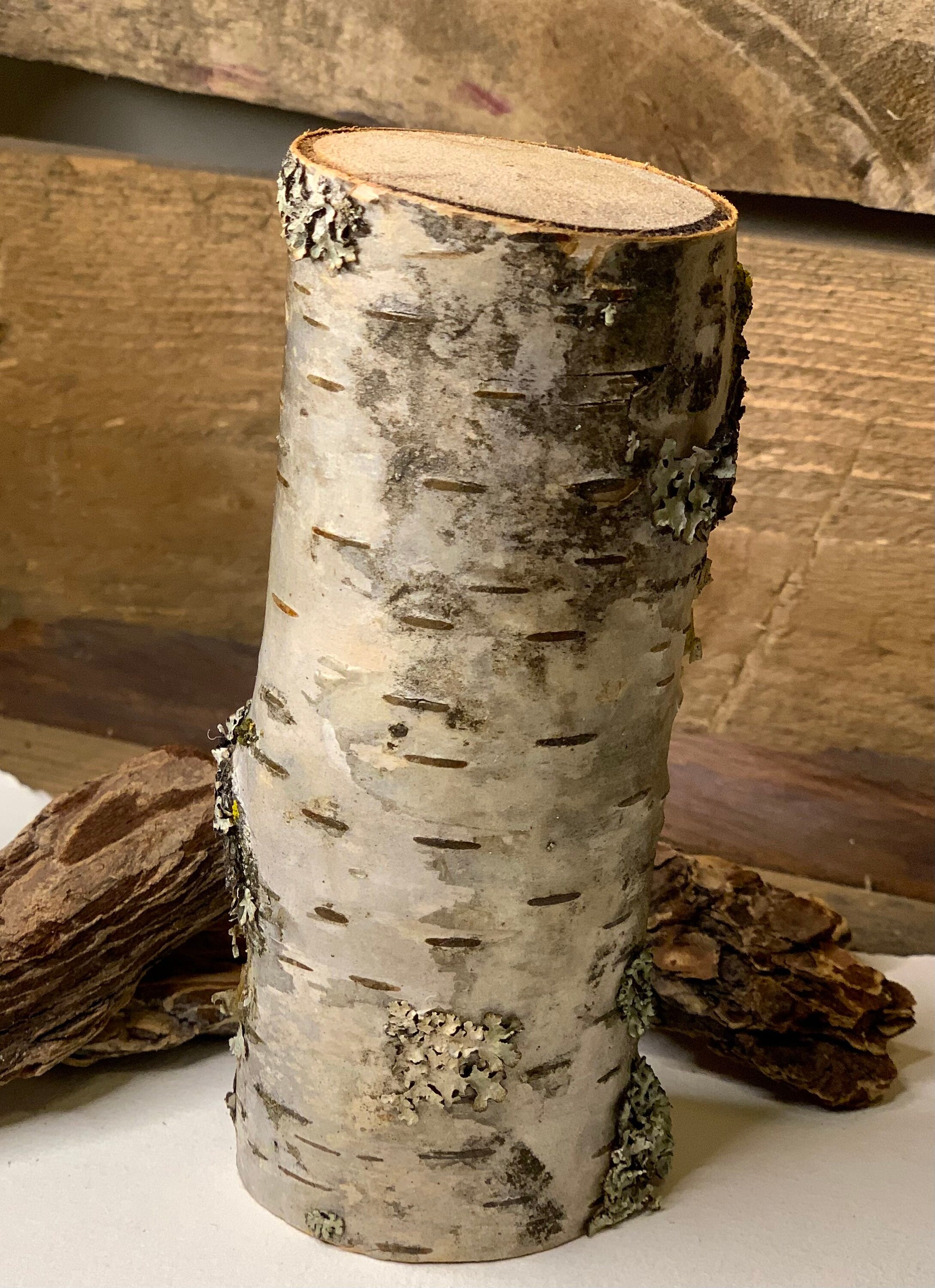 Birch, Pillar, Medium, Stand, Wood, Sealed, #1 - Etsy