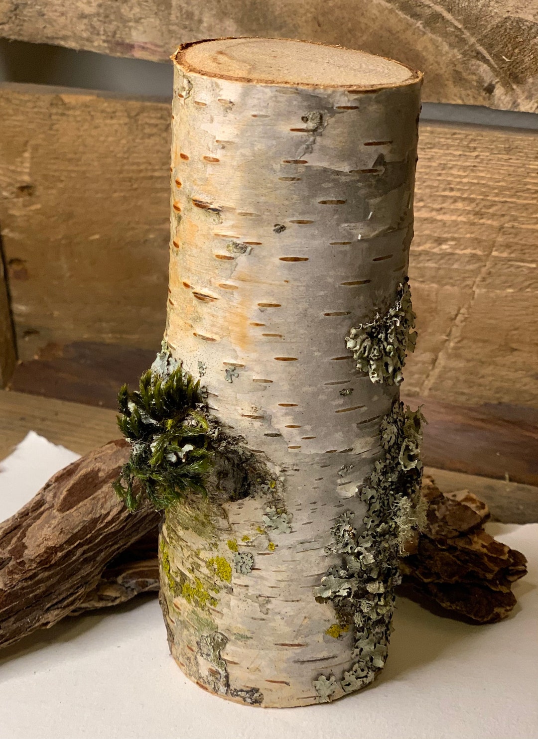 Birch, Pillar, Medium, Stand, Wood, Sealed, #2 - Etsy