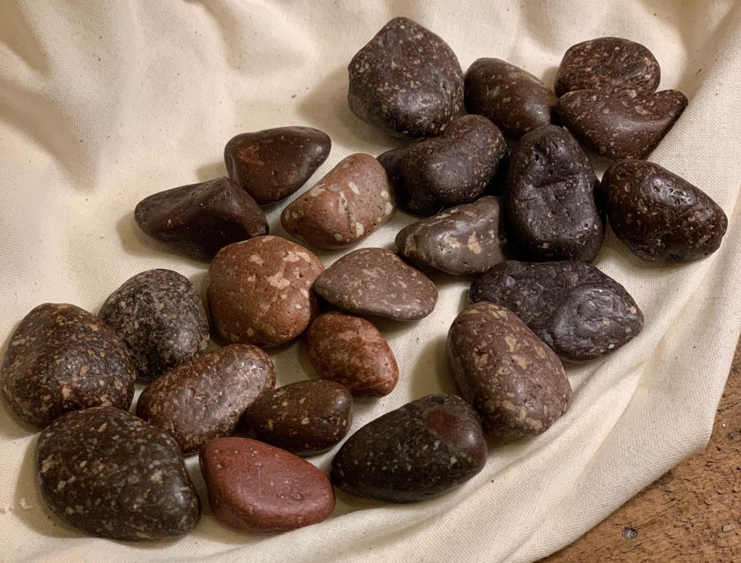 River Rock, Spotted Beauties, Various, Hand Polished - Etsy