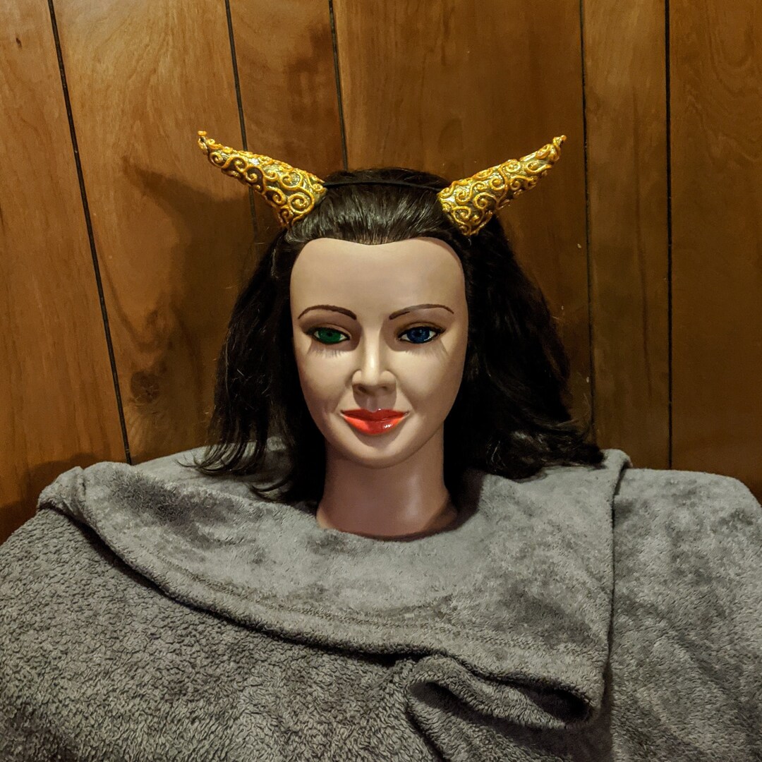 Gold Swirly Demon Horns - Etsy