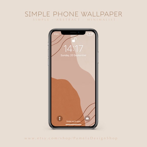 Phone Wallpaper Design Modern Botanical Minimalist & - Etsy