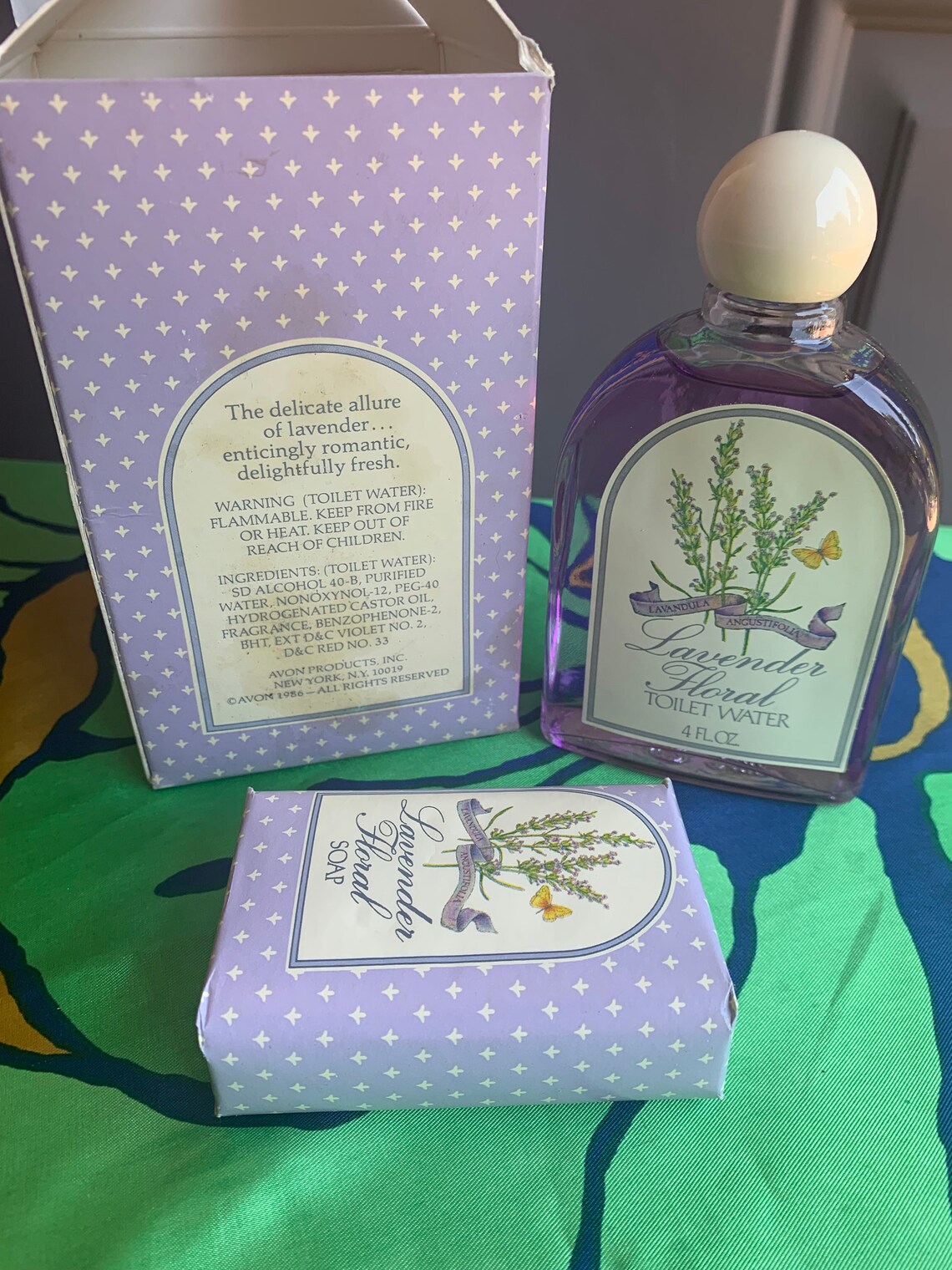 NIB Vintage Avon Lavender Floral Toilet Water and Soap Set | Etsy