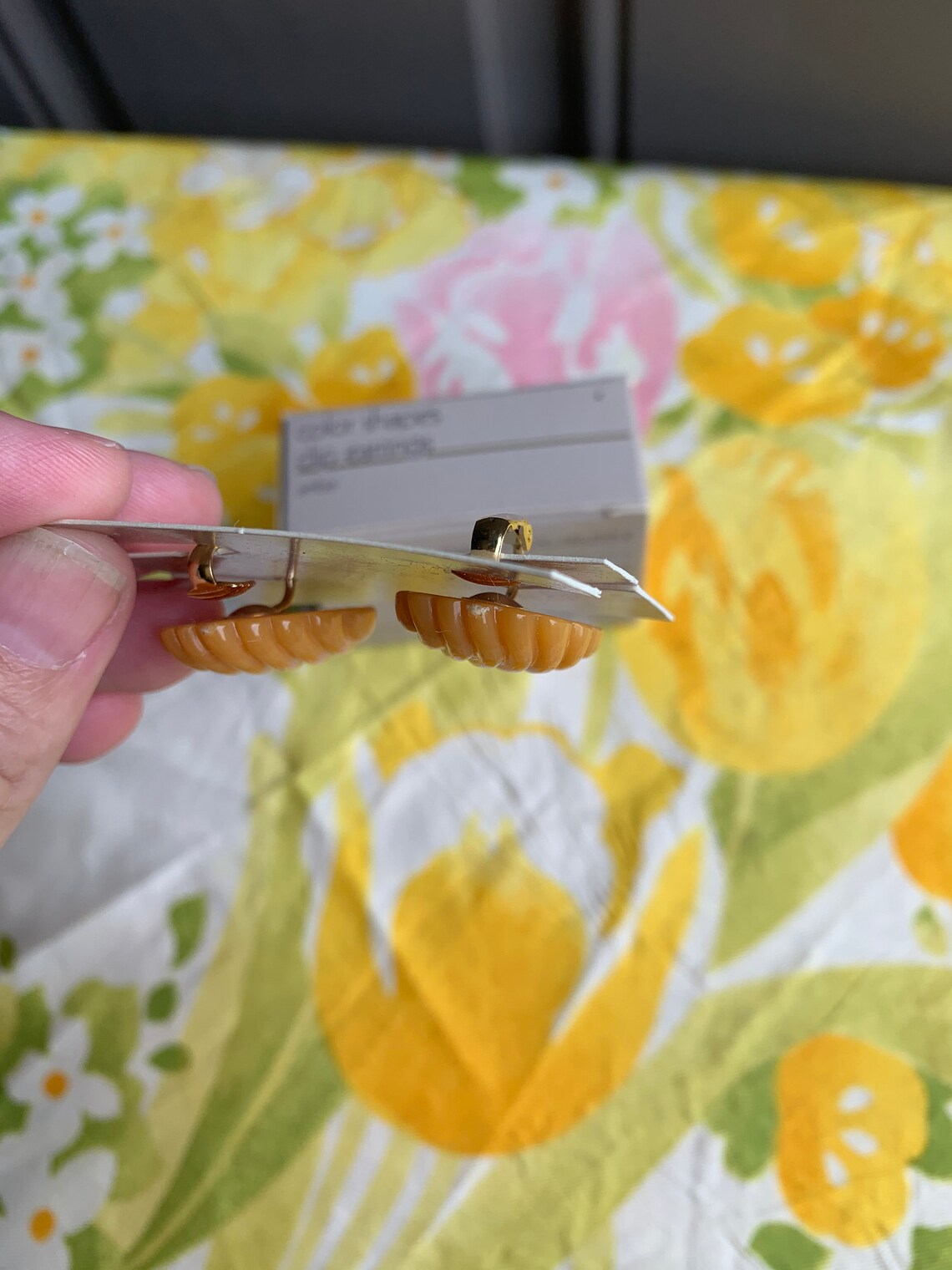 NIB Vintage Avon Color Shapes Amber Clip Earrings 1987 - Etsy