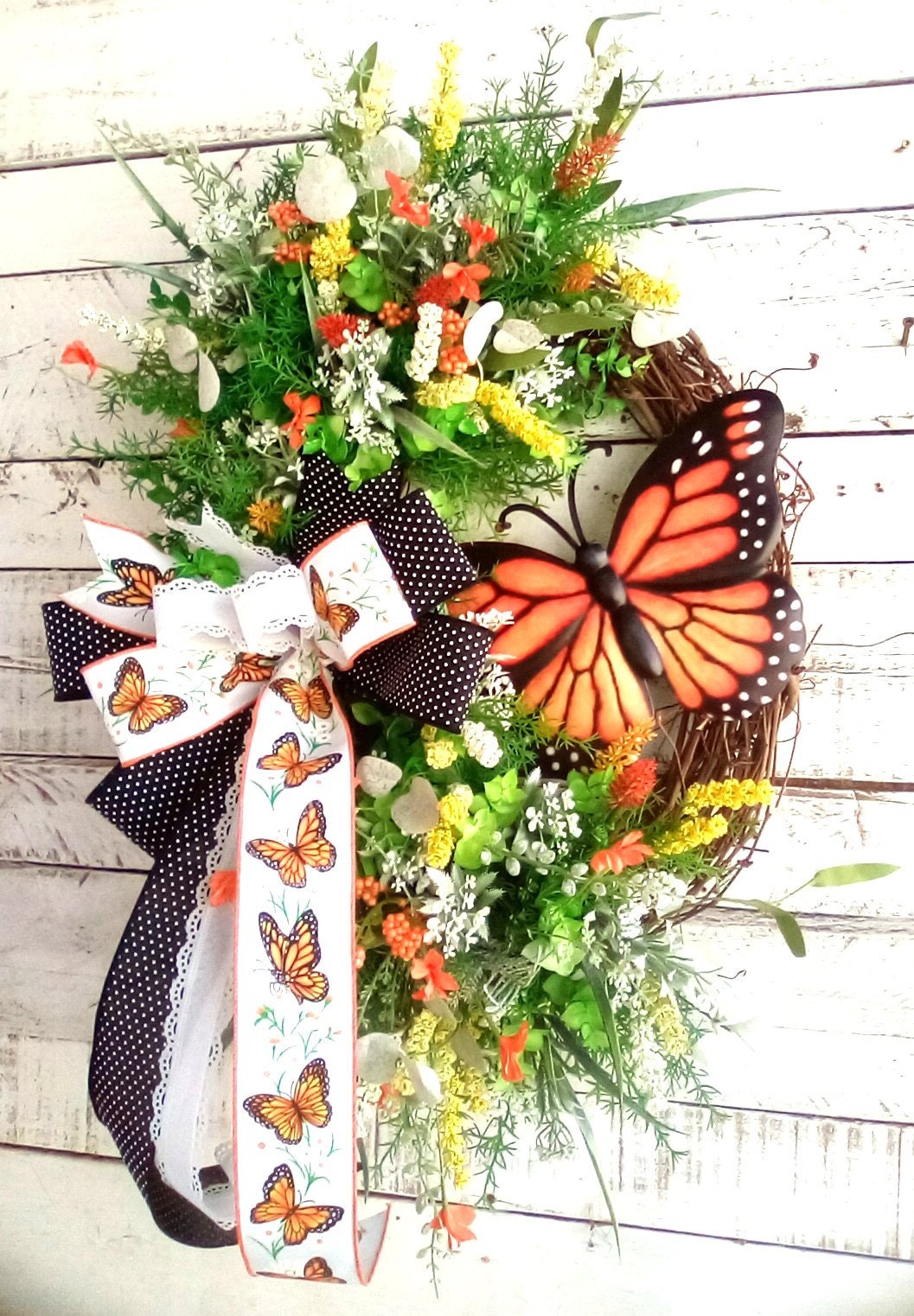 Monarch Butterfly Wreath, Summer Wreath, Butterfly Wreath, Door Wreath ...