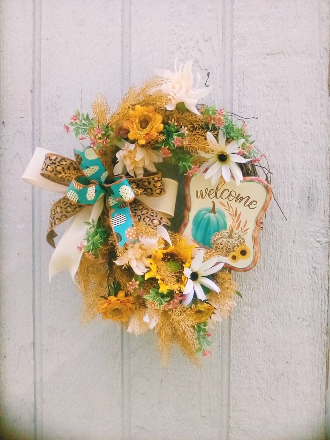 Fall Welcome Wreath, Welcome Fall Wreath, Country Glam Wreath,, Autumn ...