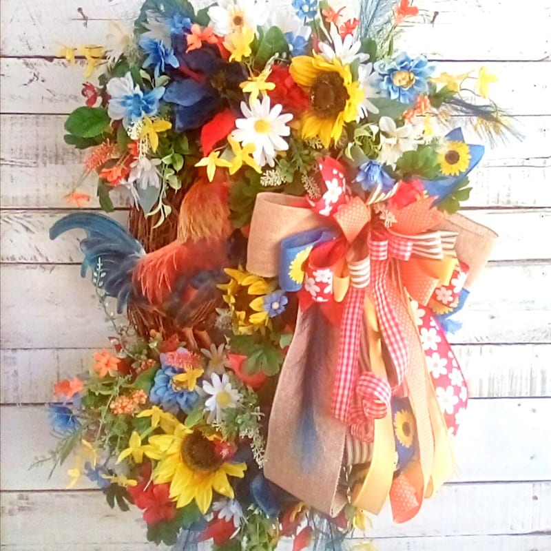 Rooster Wreath - Etsy