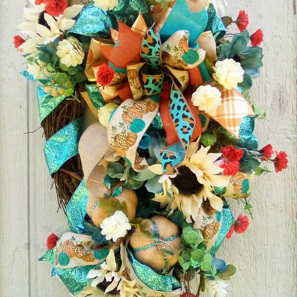 Teal Fall Decor - Etsy