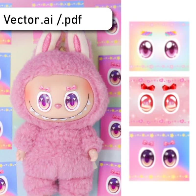 Labubu Sticker Template - Etsy