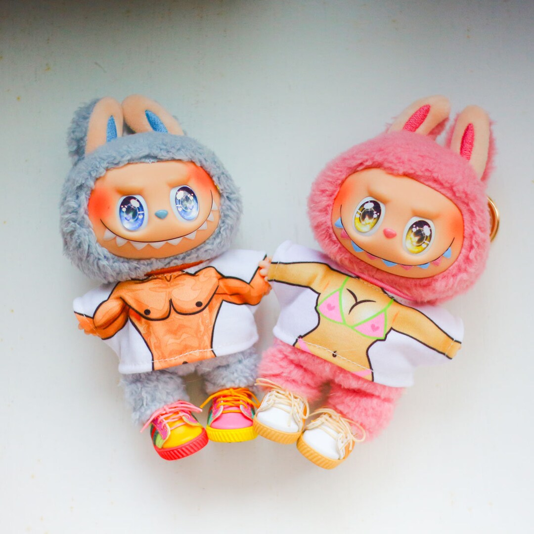 PLAYPERDOLL LABUBU MACARON Doll Clothes, T-shirt Doll,funny T-shirt for ...