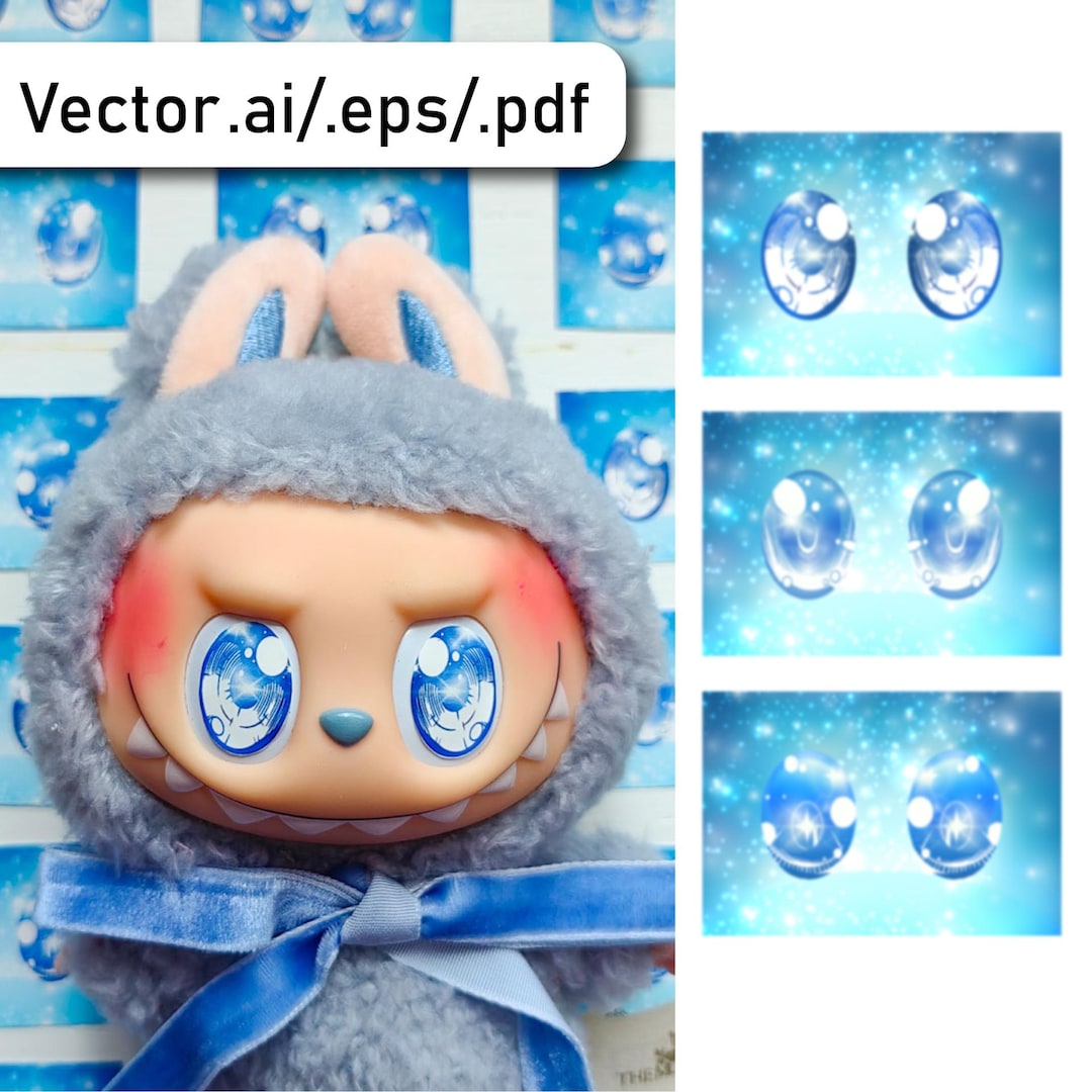 PLAYPERDOLL Sticker Eye for Labubu Macaron ,vector .ai, .eps, .PDF File ...