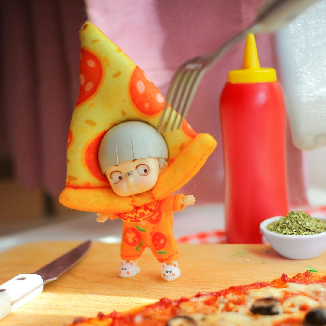 Pizza Doll Costume: Hat or Pajama Set for BJD 5.5cm - Etsy
