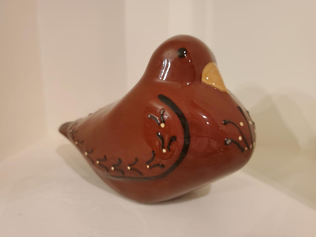 Eldreth Pottery Redware Bird - Etsy