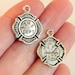 Set of 10, Silver Fire Dept Charms, Firefighter Pendants, Fire Charms ...