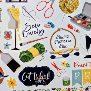 Craft and Create Stickers, 12" Stickers, Painting, Crafting Sticker ...