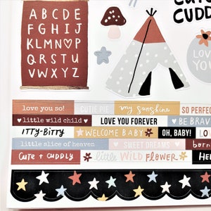Boho Baby Stickers 12x12 Sticker Scrapbook - Etsy