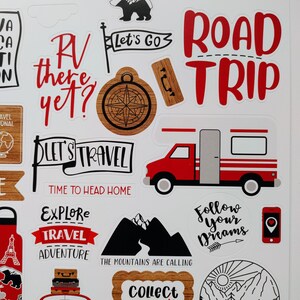 Let's Go Anywhere Stickers, Explore 12" Stickers, Cardstock Scrapbook ...