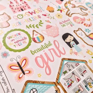 All Girl Stickers 12x12 Sticker Scrapbook Paper - Etsy