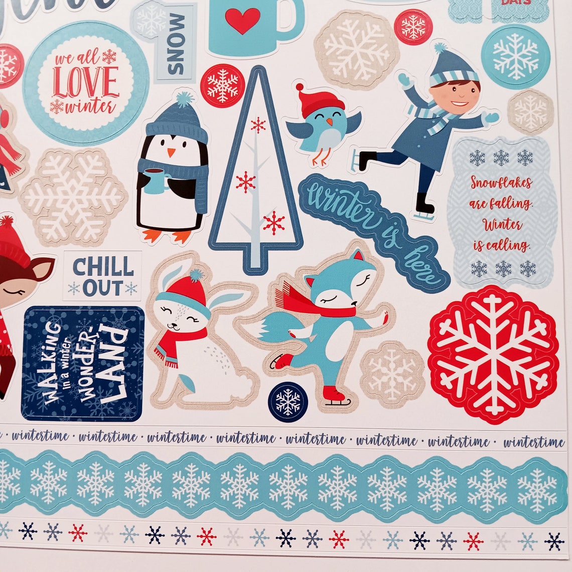 Celebrate Winter Stickers, 12" Cardstock Sticker Sheets, Winter ...