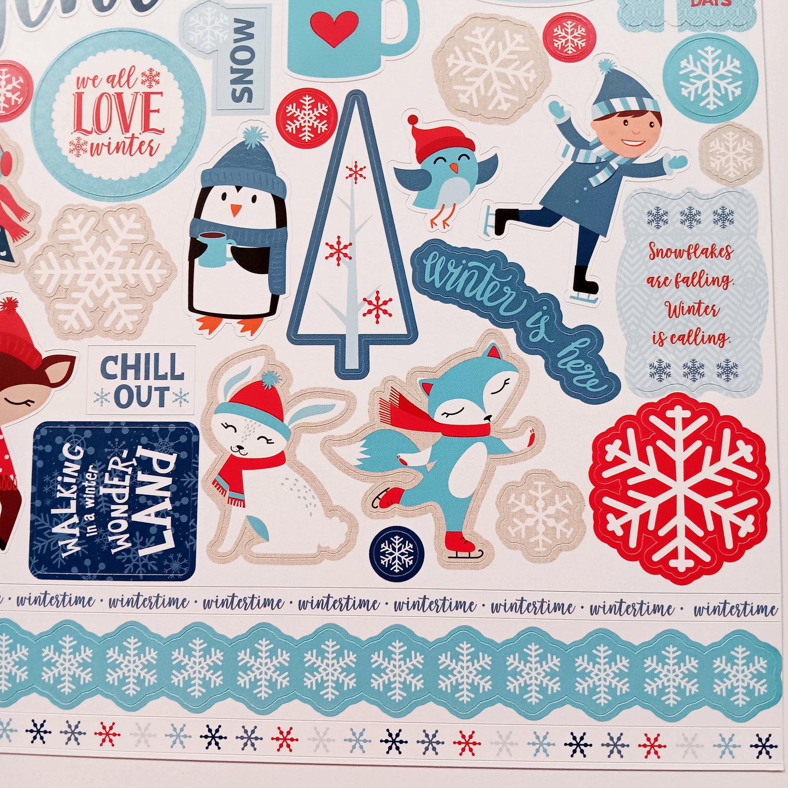 Celebrate Winter Stickers, 12" Cardstock Sticker Sheets, Winter ...