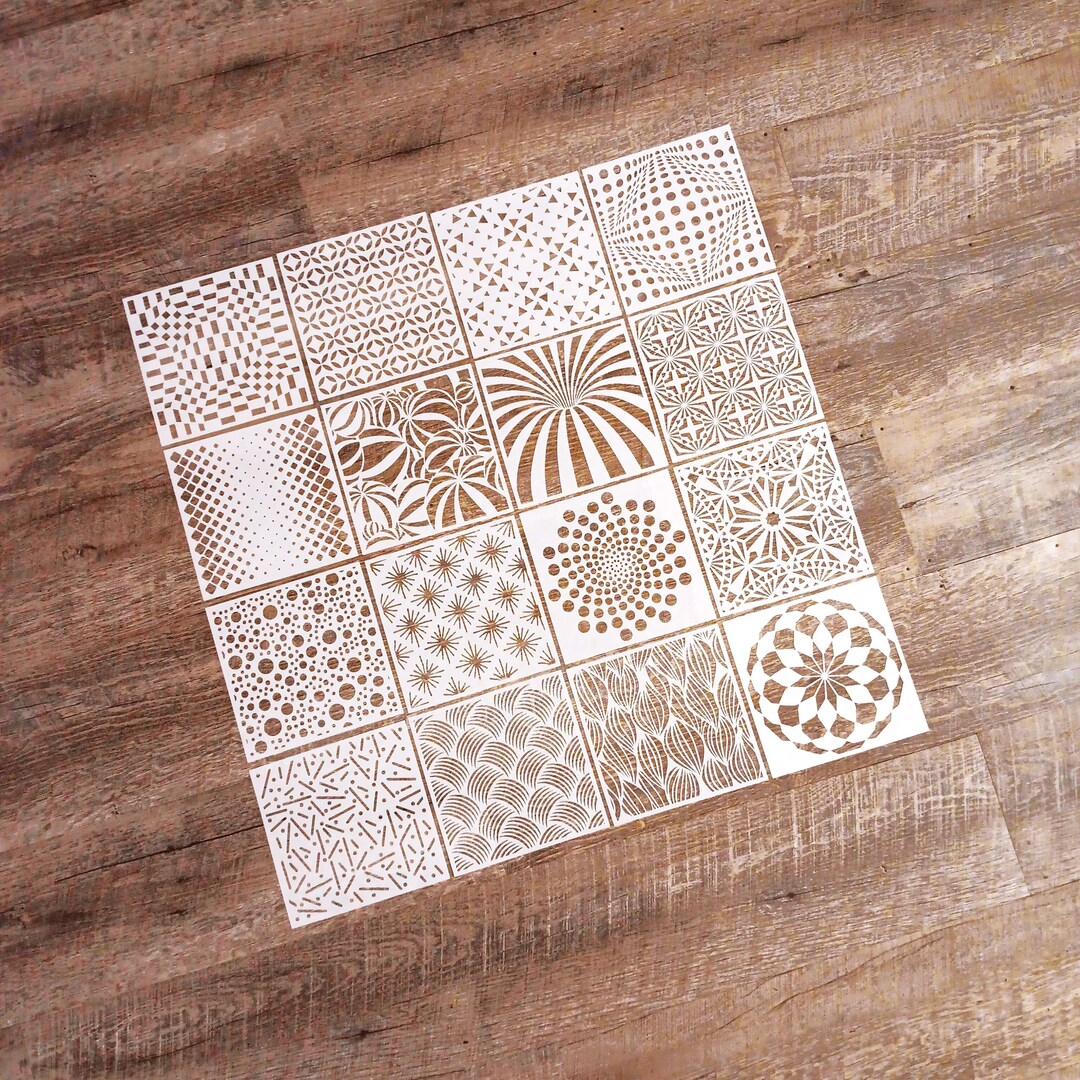16pc, Zentangle Stencils, Plastic Templates, Painting Patterns, Drawing ...
