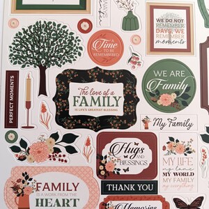 Family Stickers, 12"x12" Cardstock Scrapbook Stickers, Home Sweet Home ...